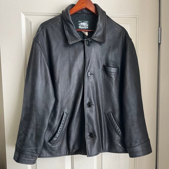 Roots | Jackets & Coats | Roots Mens Leather Jacket Vintage 99s Great ...